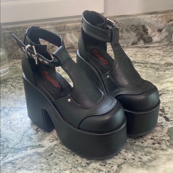 Demonia | Shoes | Demonia Black Chunky Platform Shoes | Poshmark